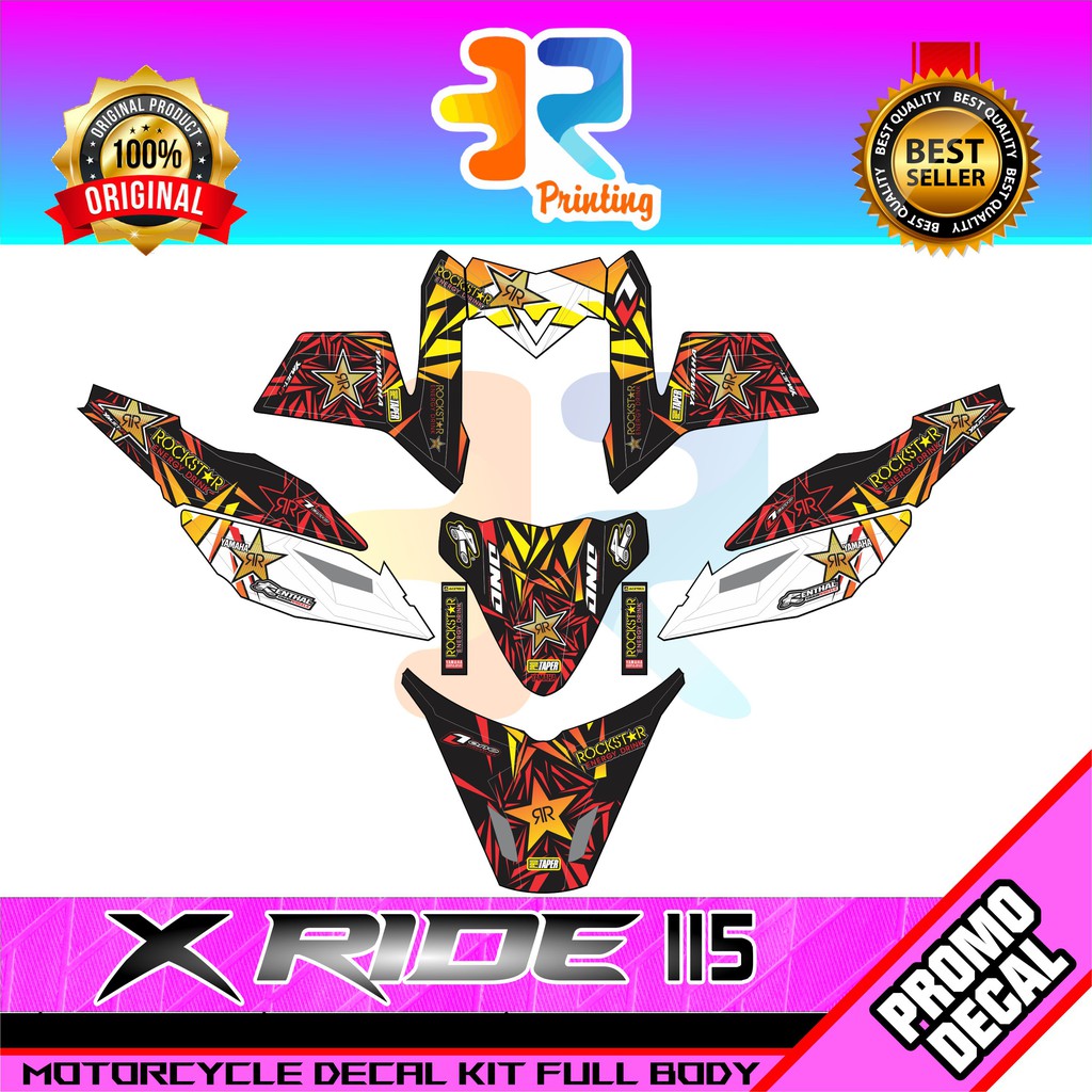 Jual STIKER DECAL STRIPING MOTOR X RIDE 115 ROCKSTAR ENERGY DRINK ...