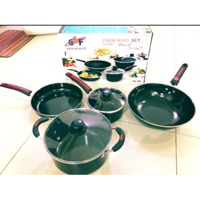 Jual PANCI SET ENAMEL COOKWARE | Shopee Indonesia