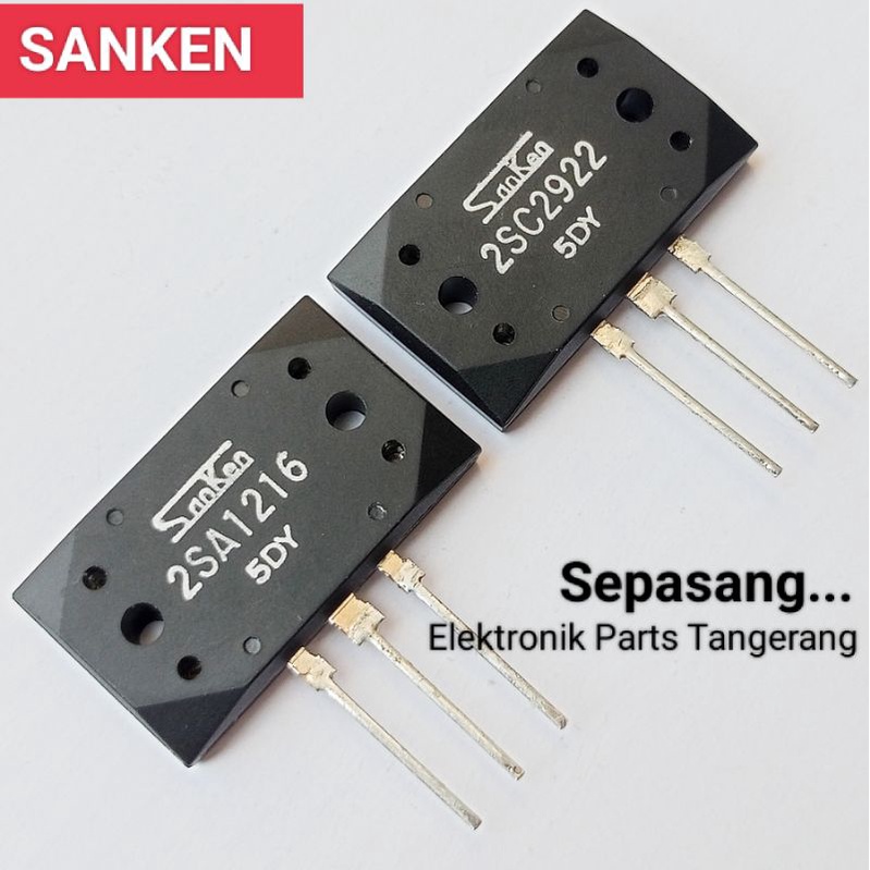 Jual TRANSISTOR SANKEN 2SA1216 - 2SC2922 II RRT (SATU SET) TRANSISTOR SANKEN 2SA1216 2SC 2922 ...
