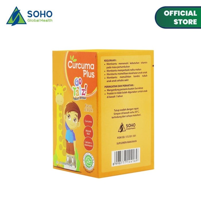 Jual Anak-Vitamin- Curcuma Plus - Go Talz - Isi 20 Tablet -Vitamin-Anak ...