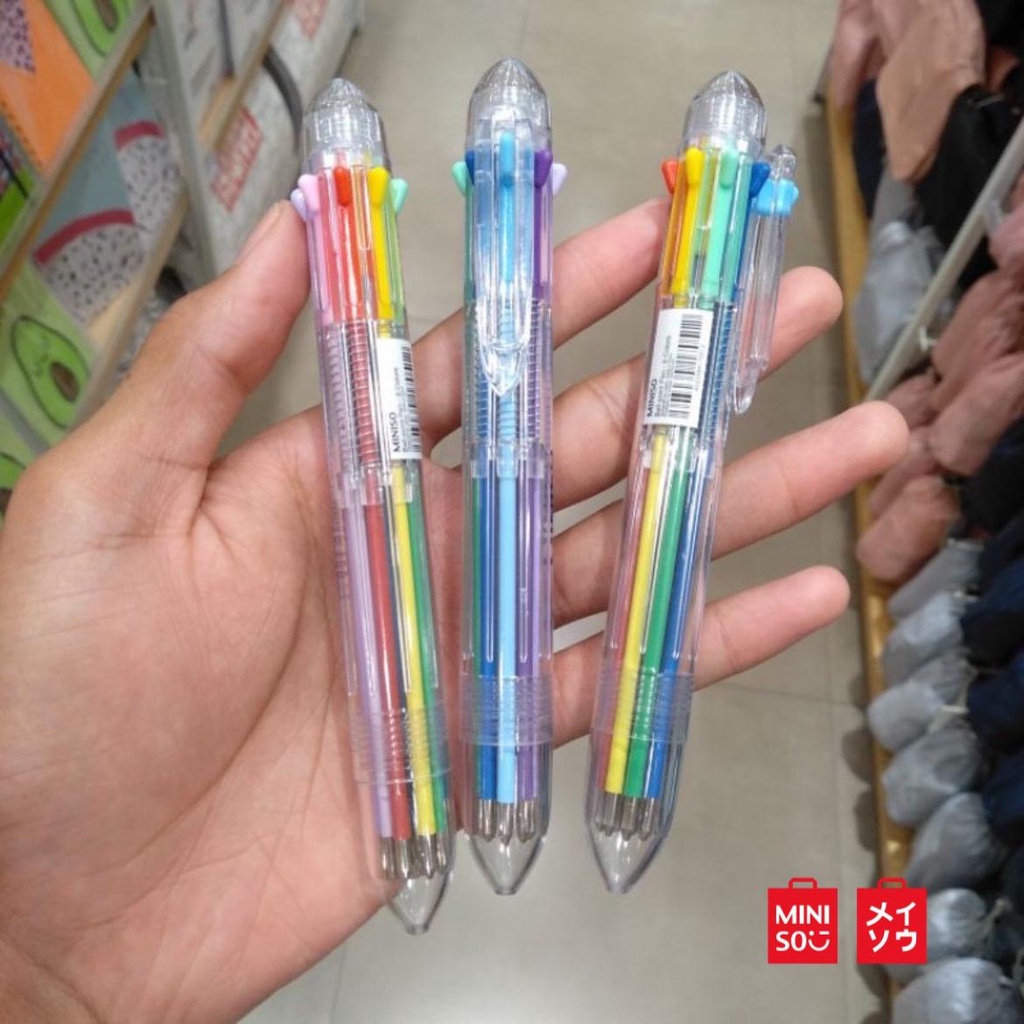 Jual COD Ball Point Pulpen Miniso 8 Colors 8 Warna | Shopee Indonesia