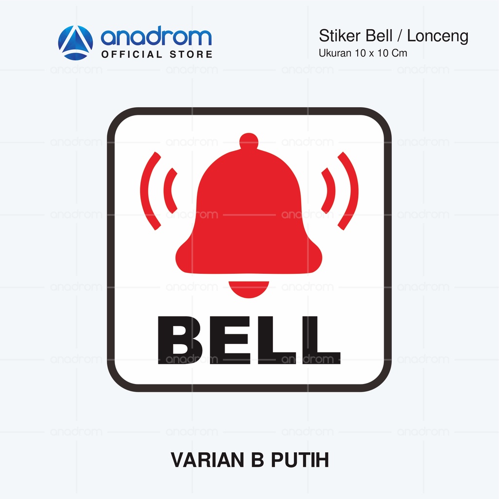 Jual Stiker Bell Pintu | Ring Bell Sign | Stiker 10x10 cm | Anadrom ...
