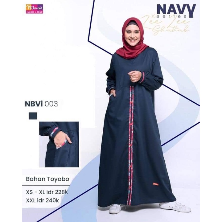 Jual GAMIS NIBRAS 003 NAVU NBVi ukuran M | Shopee Indonesia