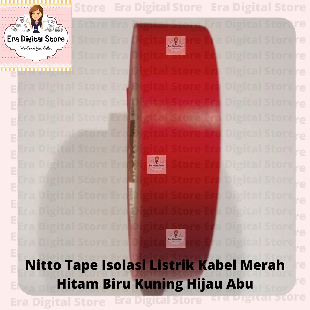 Jual Nitto Tape Isolasi Lakban Listrik Kabel Merah Hitam Biru Kuning ...