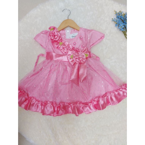 Jual Gaun baby foil bunga miring | Shopee Indonesia