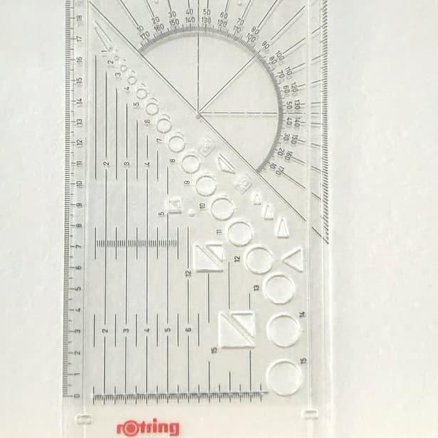 Jual Rotring Penggaris Mal Serbaguna Busur Lingkaran Tutup College Set ...