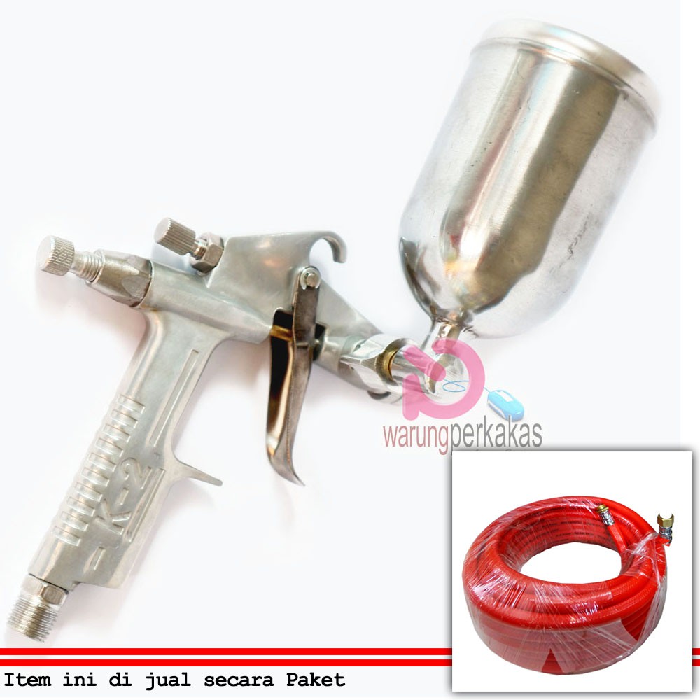 Jual PAKET 2IN1 IWA Spray Gun Sagola K2 Plus Selang Kompressor 10m ...