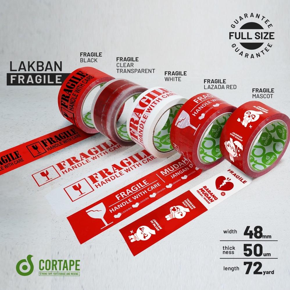 Jual Ion Lakban Fragile Handle With Care Merah Hitam 1 Selop / Fragile ...