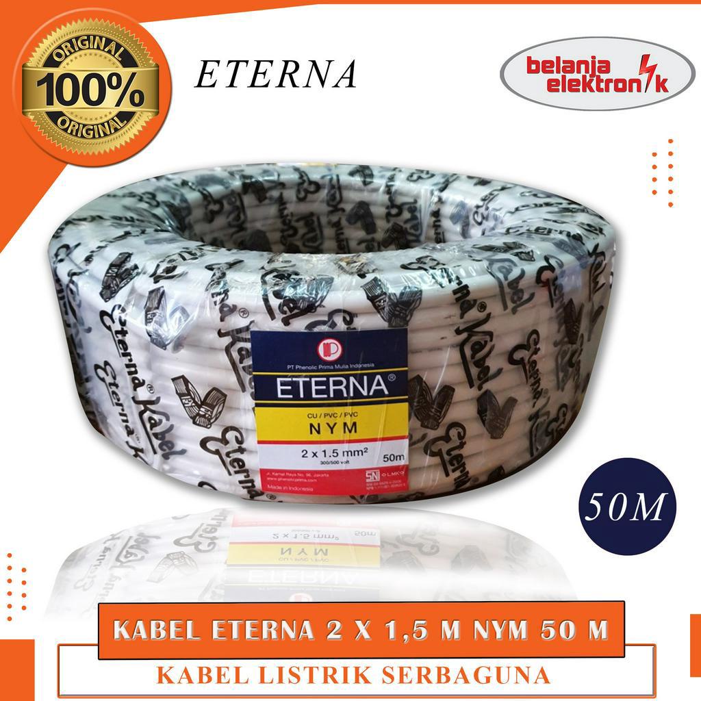 Jual KABEL ETERNA 2 x 1,5 METER NYM 50 METER | Shopee Indonesia