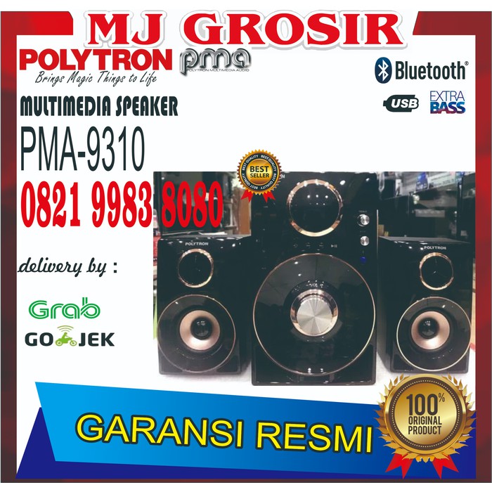 Jual PROMO POLYTRON SPEAKER AUDIO PMA 9310 PMA9310 SUPER BASS USB ...
