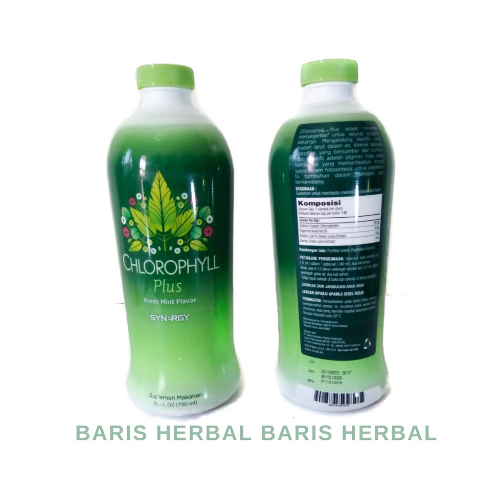 Jual Chlorophyll Plus Fresh Mint Flavor Synergy Suplemen Makanan 730 ml ...