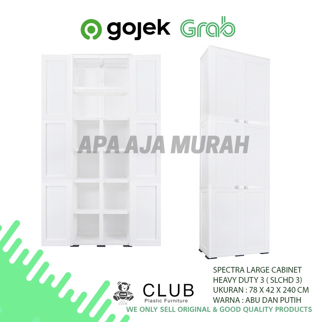 Jual LEMARI PAKAIAN PLASTIK RAK JUMBO SLCHD 3 MINIMALIS / LEMARI ...