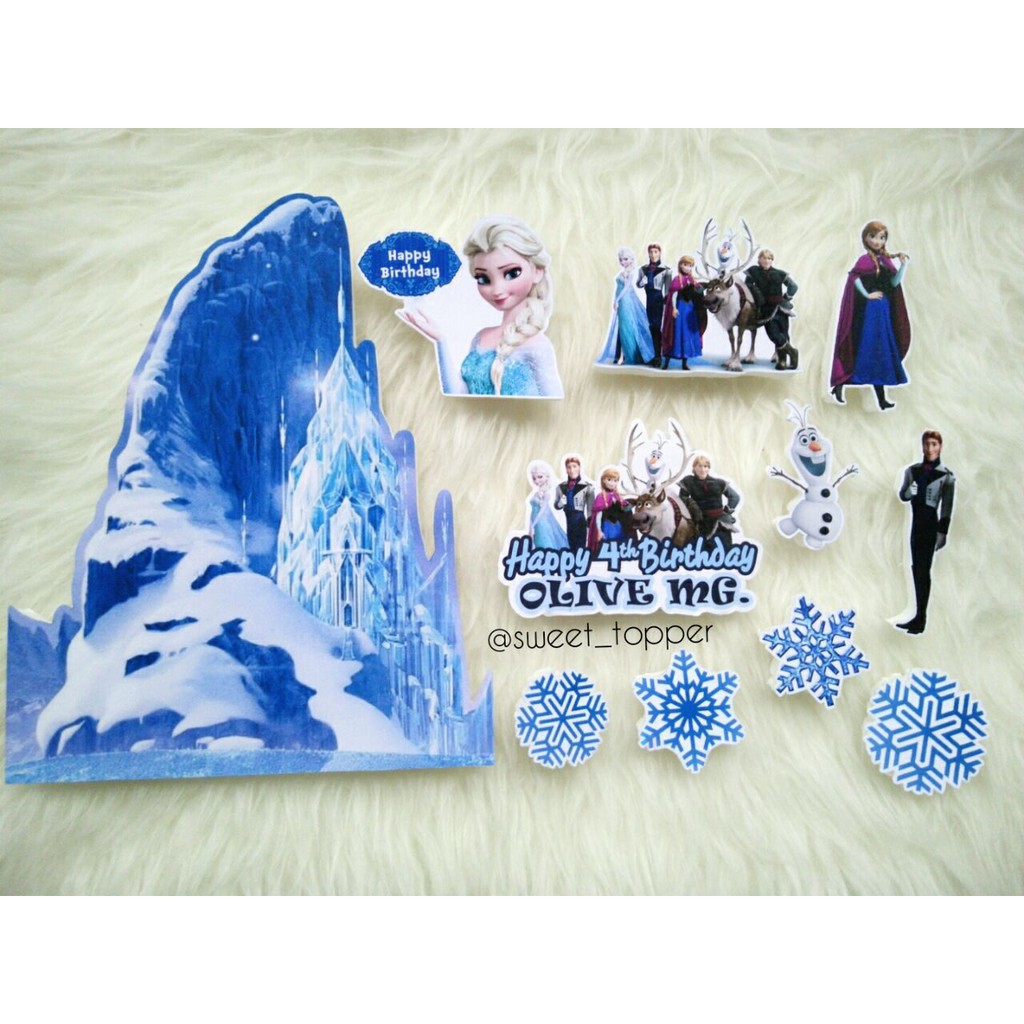 Jual Topper Frozen plus istana es utk hiasan cake dll | Shopee Indonesia