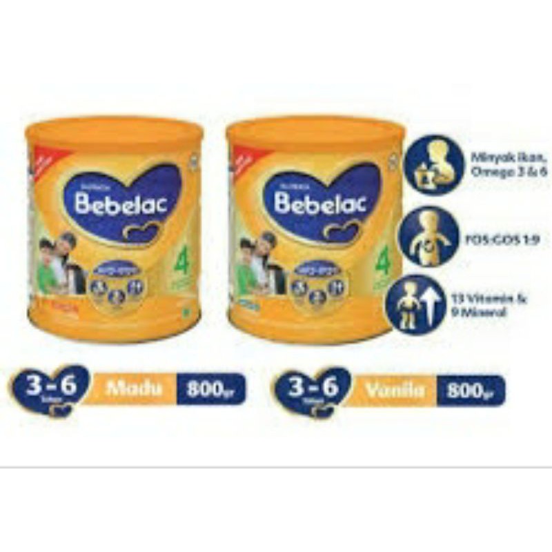 Jual Susu Bebelac 4 800gr (Vanila/ Madu) | Shopee Indonesia