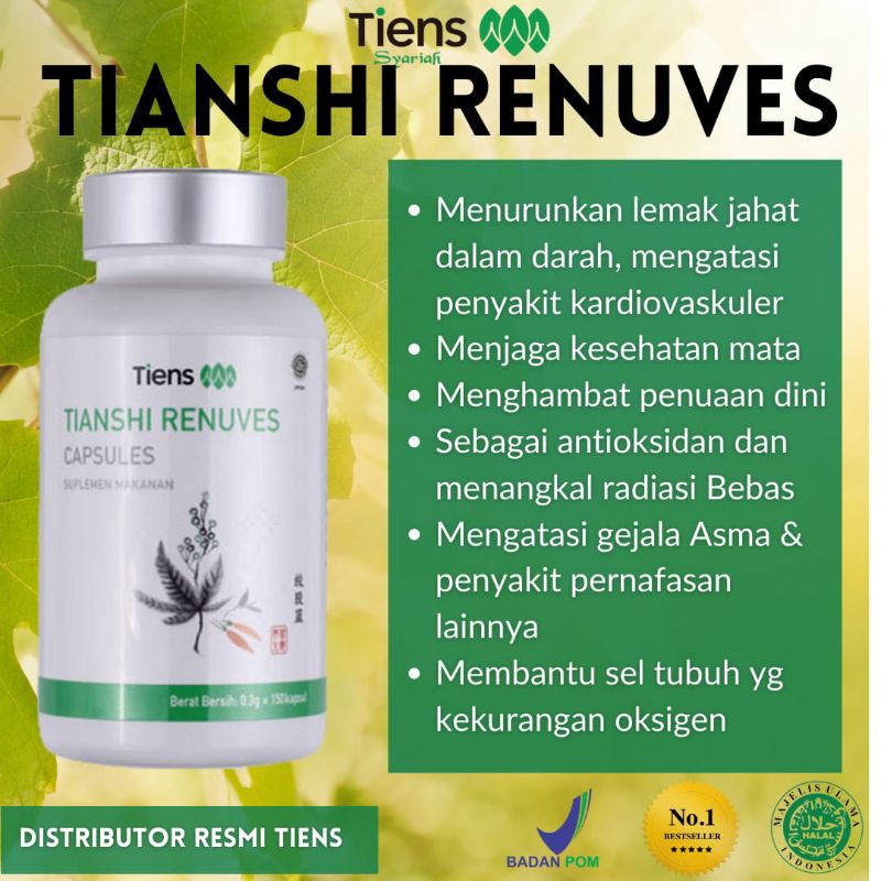 Jual TIANSHI RENUVES CAPSULES ( PARU2, TBC, ASMA, SUSAH TIDUR, MATA ...
