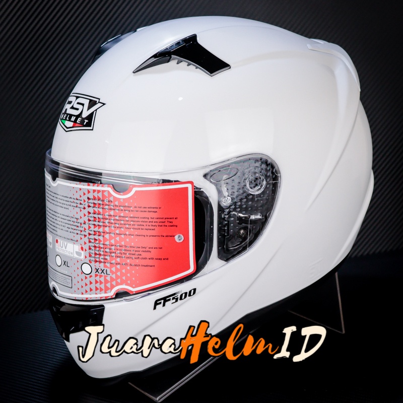 Jual RSV HELM SOLID FF500 / GLOSSY WHITE / FF 500 FULLFACE | Shopee ...