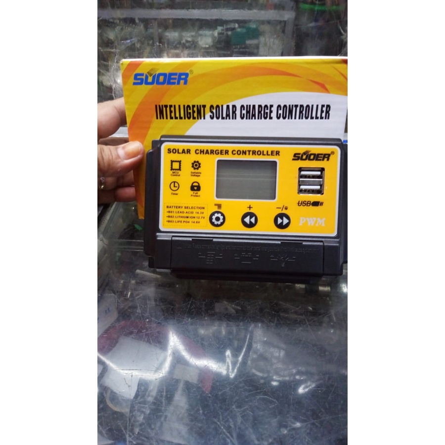 Jual Solar Charge Controller 12v 24v 20A SUOER ST-S1220 PWM bagus ...