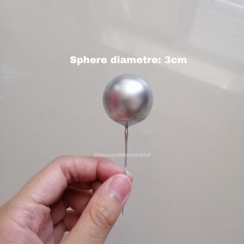 Jual Topper cake bola emas balon Gold Silver Ball mewah toper kue ...