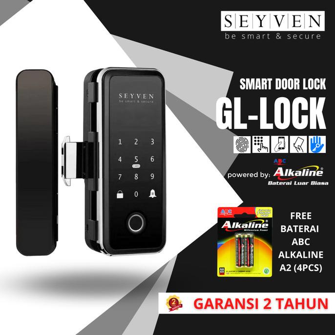 Jual Seyven smart door lock / smart lock pintu kayu alumunium kaca NEW ...