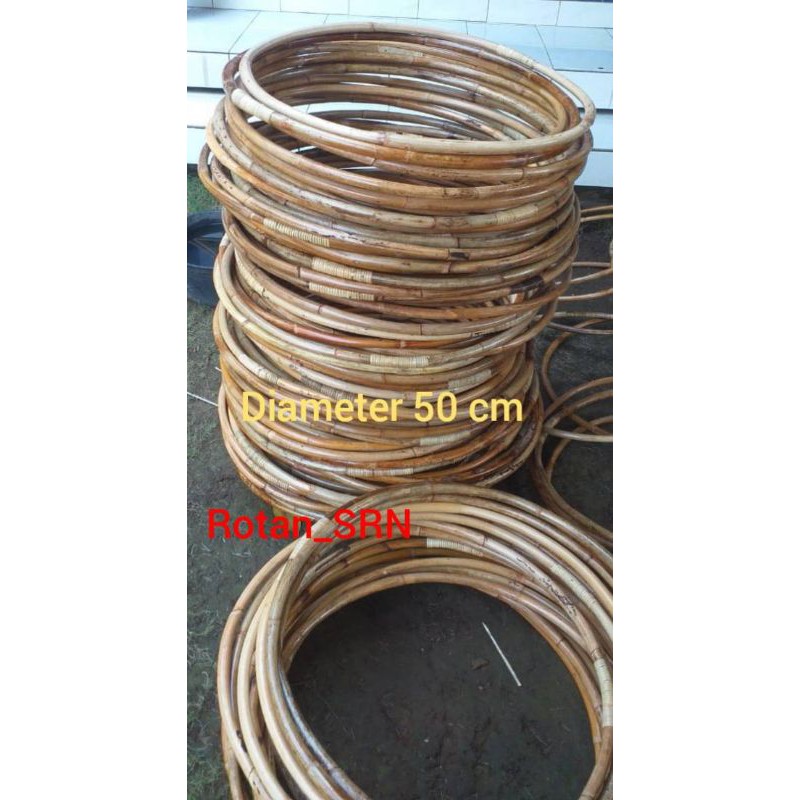 Jual Holahop Rotan Asli Diameter 50 cm Rotan Coklat untuk anak tk ...