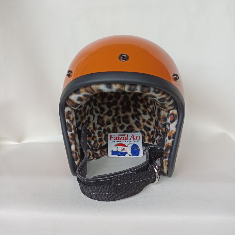Jual Helm Slim Head Orange Busa Leopard | Shopee Indonesia