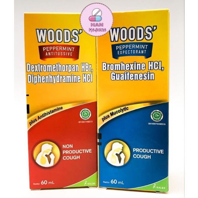 Jual Obat Batuk Woods Merah/Biru Sirup 60ml | Shopee Indonesia