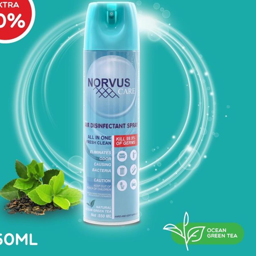 Jual Norvus Disinfectant Spray 550 ml disinfektan aerosol basmi virus ...