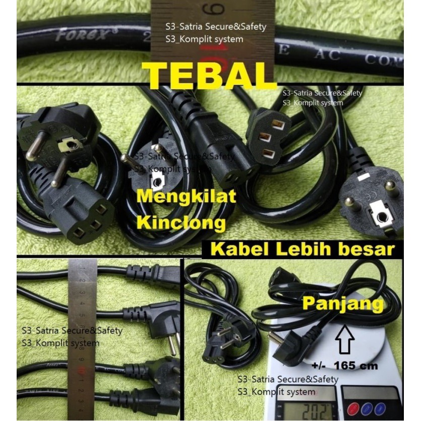 Jual AC Kabel Power Komputer Monitor PC Printer Adaptor variable UPS ...