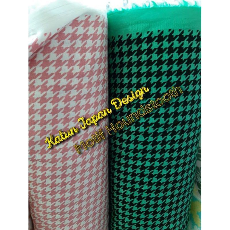 Jual Kain Katun Japan Motif Houndstooth Design ~ Katun Japan Design ...