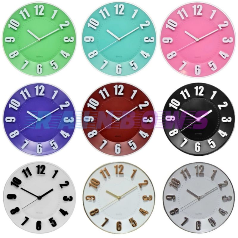 Jual Jam Dinding Standard Kikai (9628) - Fresh In Colour (Quartz ...