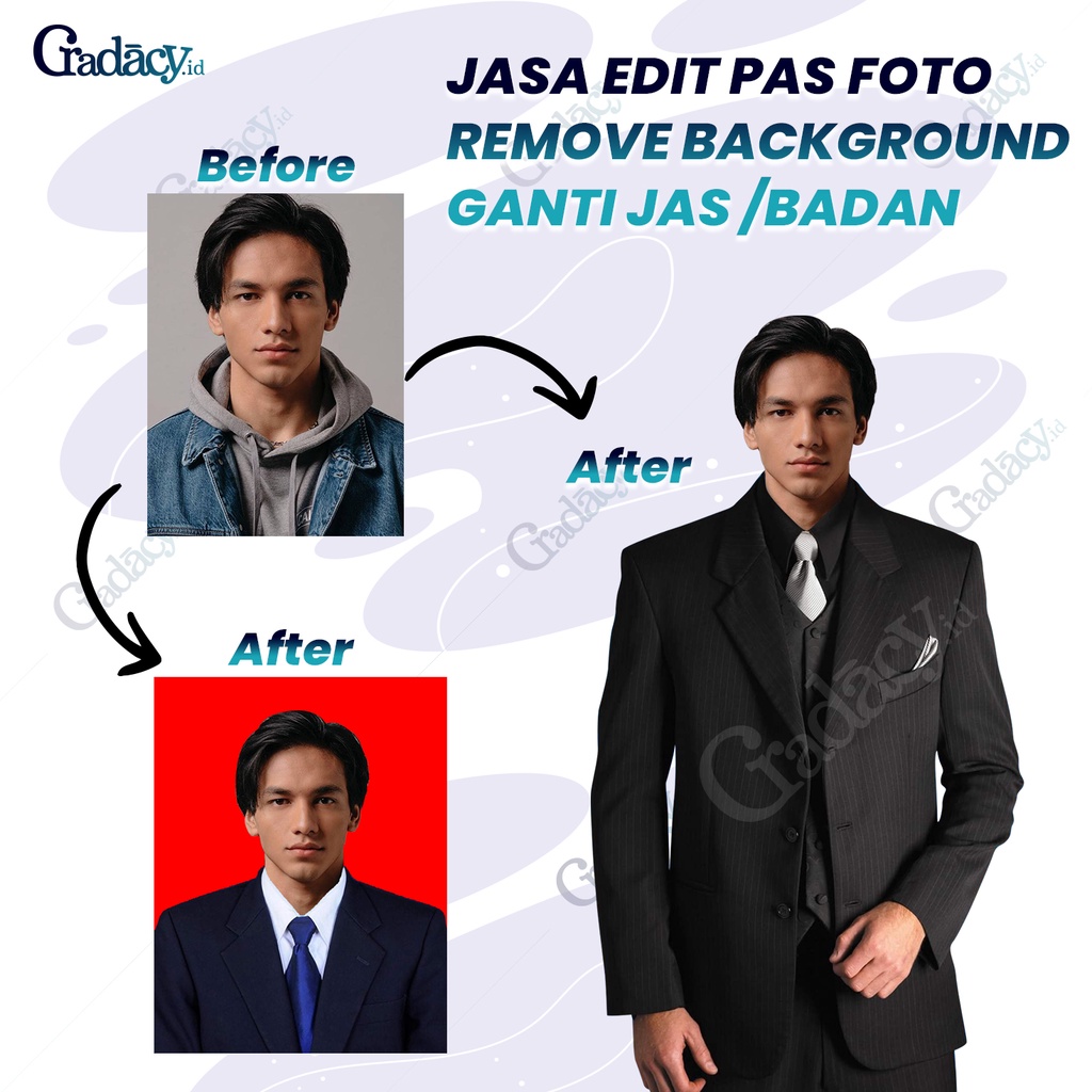 Jual jasa edit foto ganti background / edit pakai jas / remove ...