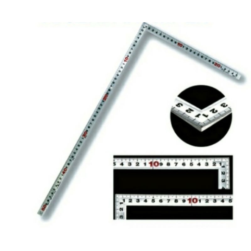 Jual penggaris Siku L 25 x 50 CM SHINWA ORI JEPANG | Shopee Indonesia