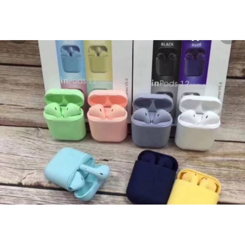 Jual HEADSET BLUETOOTH TWS INPODS 12 (ALL HANDPHONE) TOUCH V5 O COLOR ...