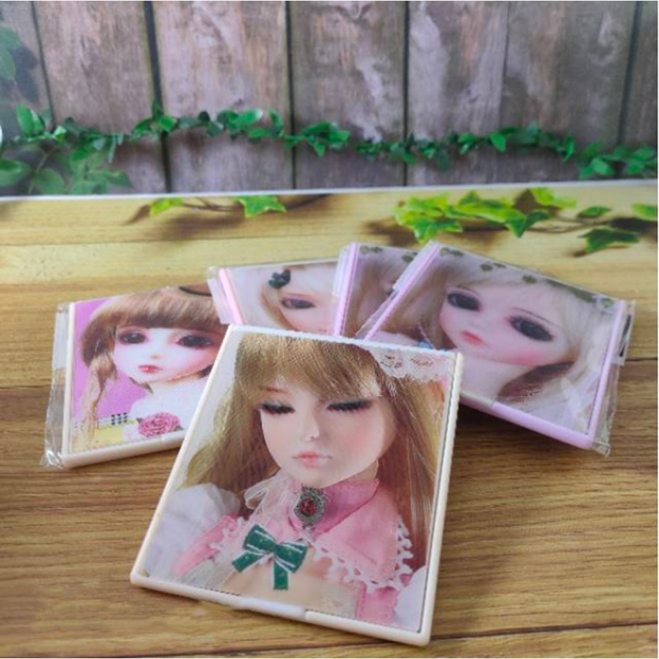 Jual Kaca Cermin dandan rias gambar 3D / Cermin lipat motif barbie 3D ...