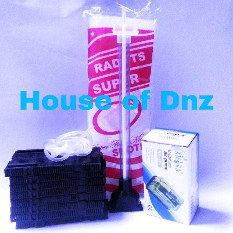 Jual Paket Filter Aquarium 30cm Lengkap Aerator Tatakan Ugf Selang Busa ...