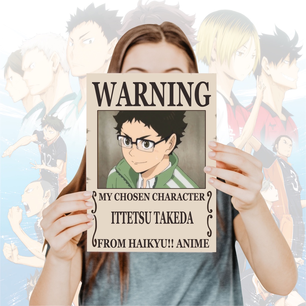 Jual Poster Anime Warning Haikyuu Koleksi A4 - Hinata Kageyama Kuroo ...
