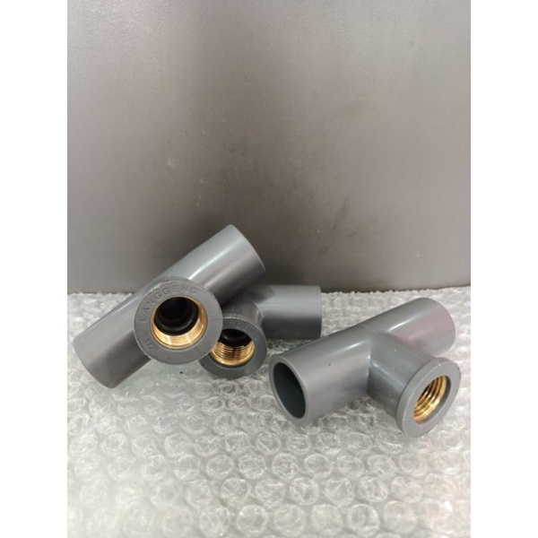 Jual Tee Drat Dalam Kuningan Fitting PVC Merk Langgeng / Supra 1/2 ...