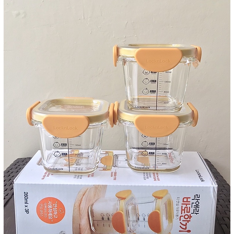 Jual Lock n Lock Baby Food Container 260ml KLIP SET KOTAK MPASI ...