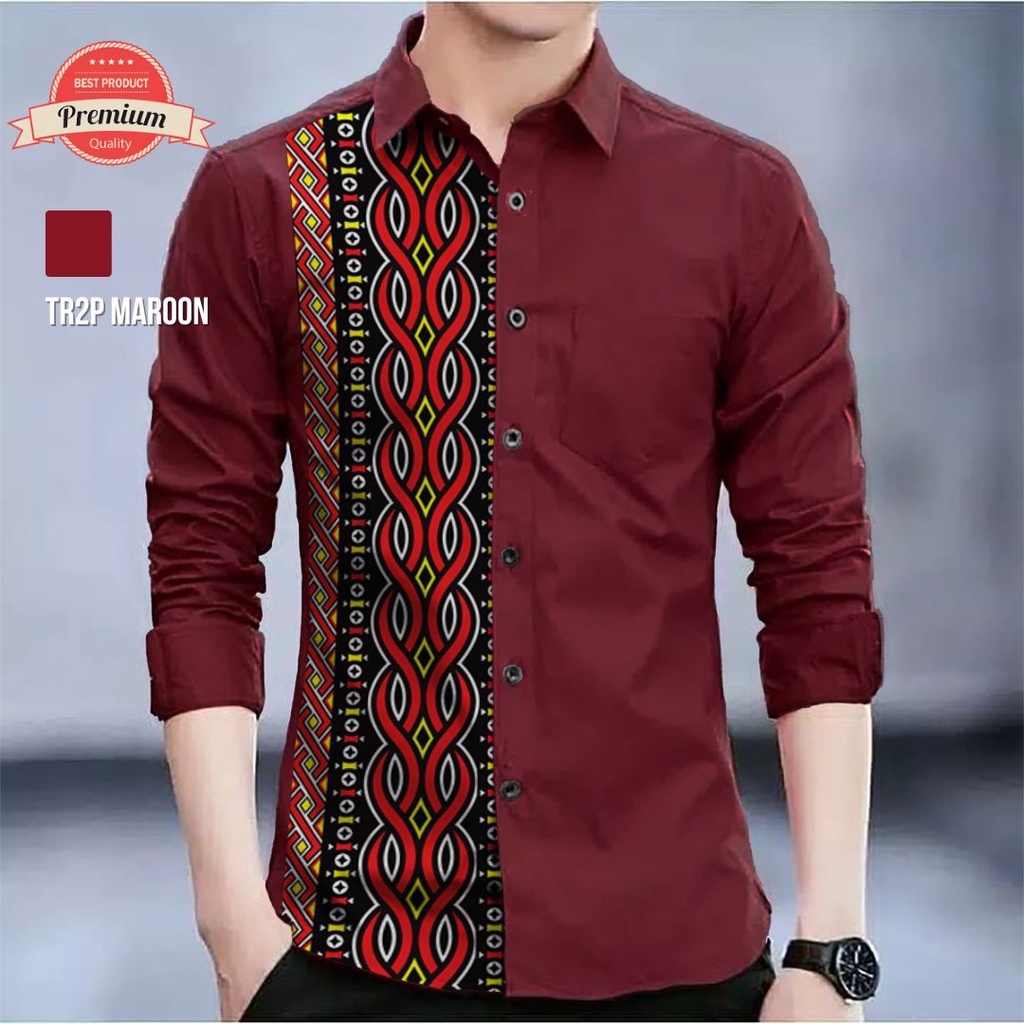 Jual Angelaco | Kemeja Batik Toraja Lengan Panjang Pria | Batik Motif ...