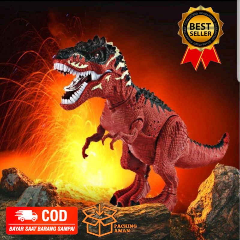 Jual Mainan Dinosaurus T-Rex Bertelur/ Mainan Dinosaurus Batrai ...