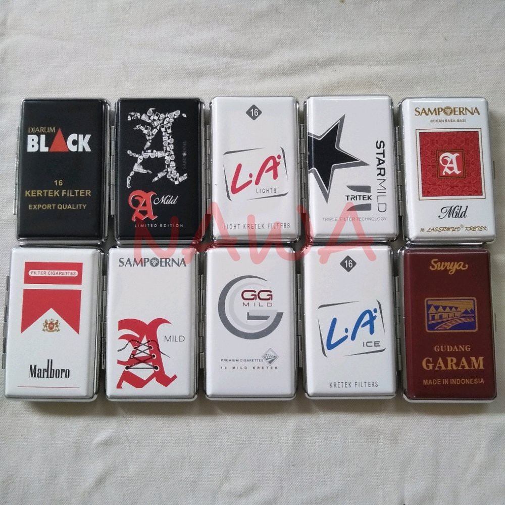 Jual Promo Kotak Tempat Rokok Motif Brand Merk Rokok terbaik | Shopee ...