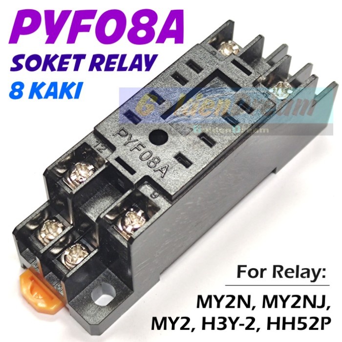 Jual Soket Relay PYF08A 8 pin for MY2N MY2NJ MY2 H3Y-2 HH52P Socket Base | Shopee Indonesia