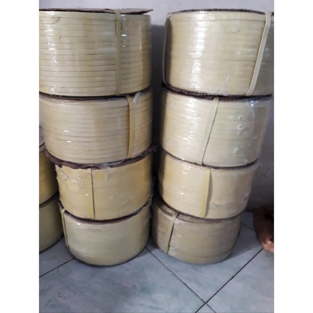Jual tali strapping band 12mm kuning 1roll - tali plastik ikat kardus ...