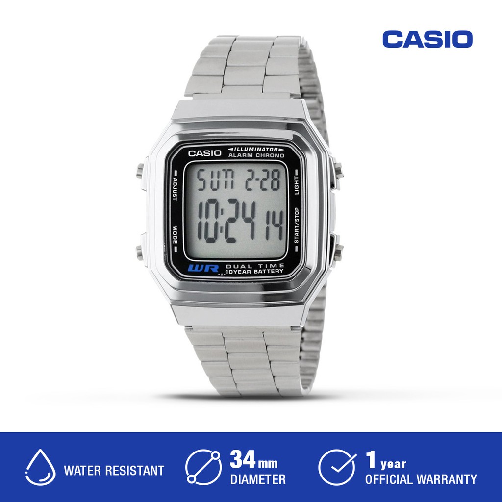 Jual Casio Original A178WA-1ADF Jam Tangan Pria Digital | Shopee Indonesia