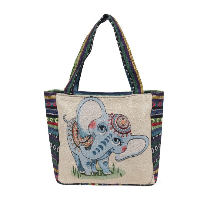 Jual OPIOBAGS TAS TOTE MOTIF GAJAH WANITA IMPORT / TAS TOTEBAG ...