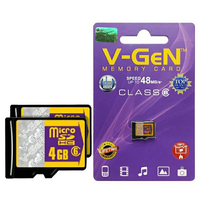 Jual VGEN 4GB MEMORY CARD 4GB CLASS 6 MICRO SD V-GEN ORIGINAL MMC ...