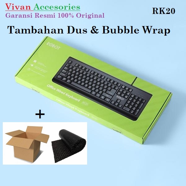 Jual ROBOT RK20 Keyboard Kabel Mini Office Wired Keyboard Ultra Thin ...