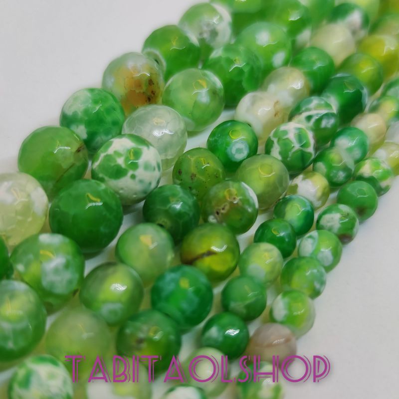 Jual Manik Batu Alam Cutting Hijau uk 10mm 8mm 6mm | Shopee Indonesia