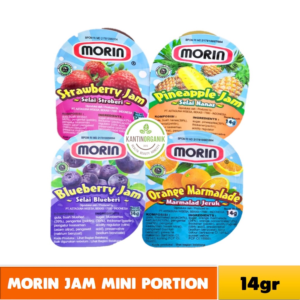 Jual Morin Mini Portion Strawberry | Blueberry | Pineapple Jam 14gr ...