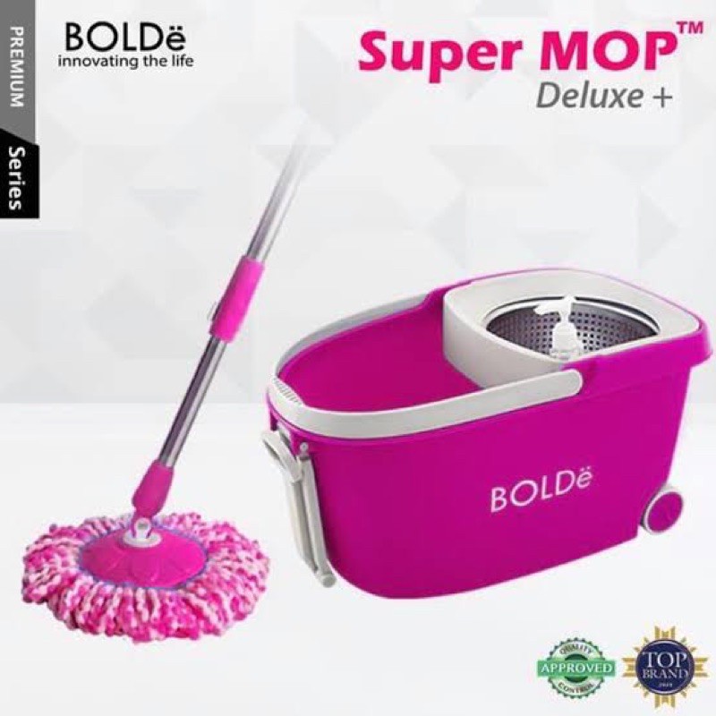 Jual Alat Pel Lantai Putar Otomatis Spin Mop Ember Pengering Stainless ...
